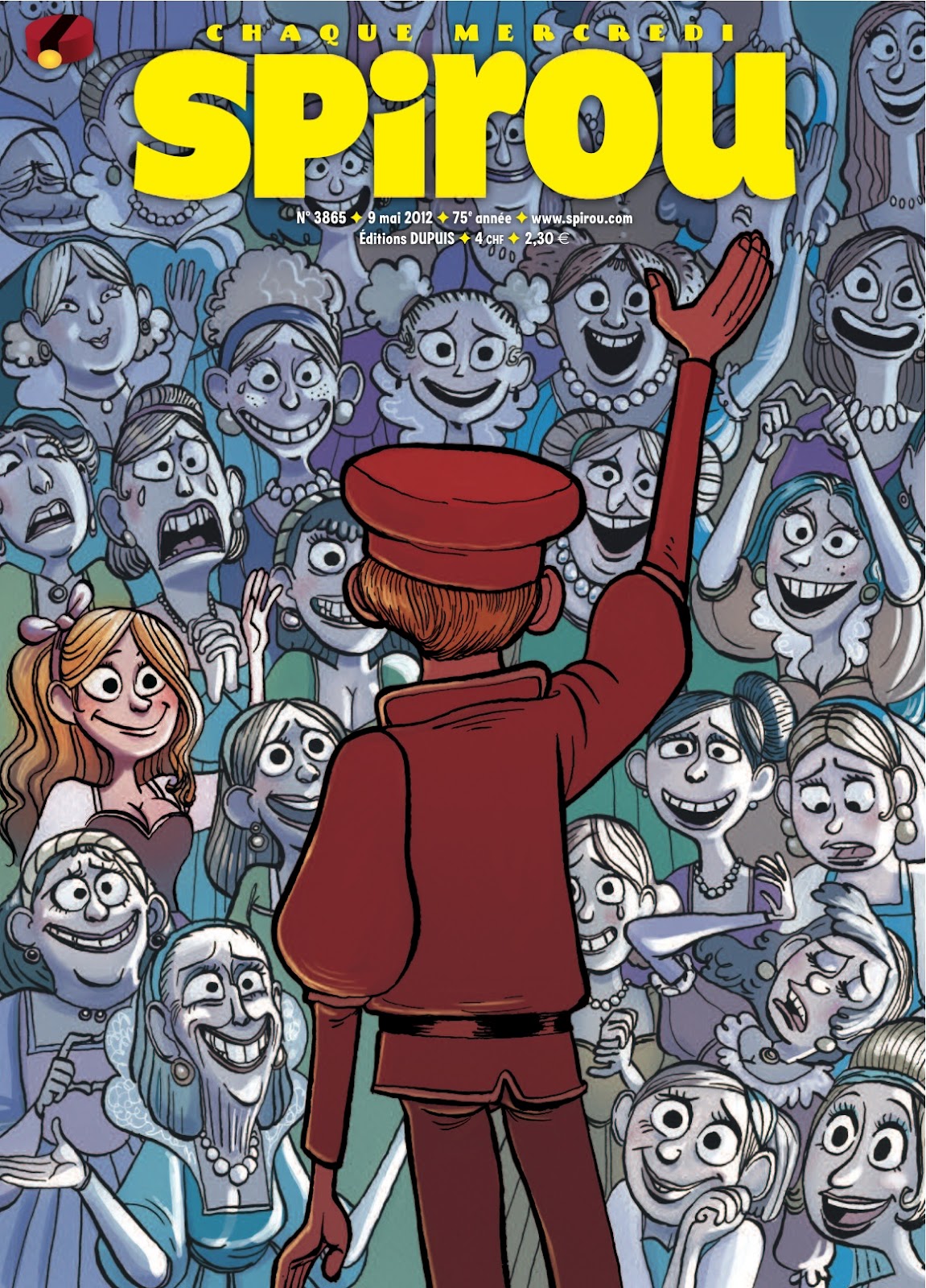 Benoît Feroumont: La couverture du Spirou Magazine du 9 mai