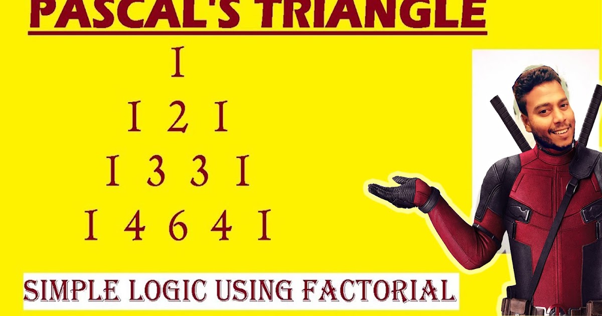 Pascal Triangle In C Using For Loop Source Code