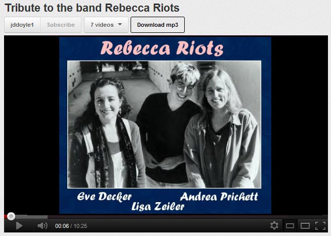 Tribute to the band Rebecca Riots – Queer Music Heritage – The Blog