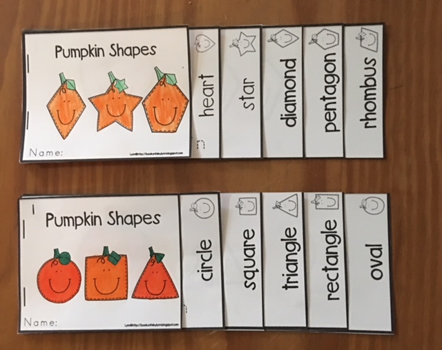 PUMPKIN SHAPES FLIP BOOKS ~ Book Units by Lynn