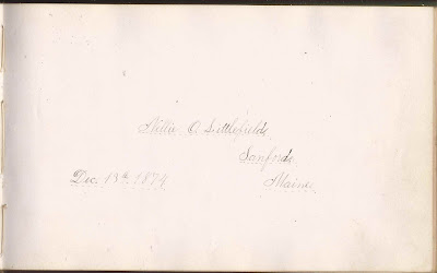 Heirlooms Reunited: 1870s Autograph Album of Willard S. Littlefield, or ...
