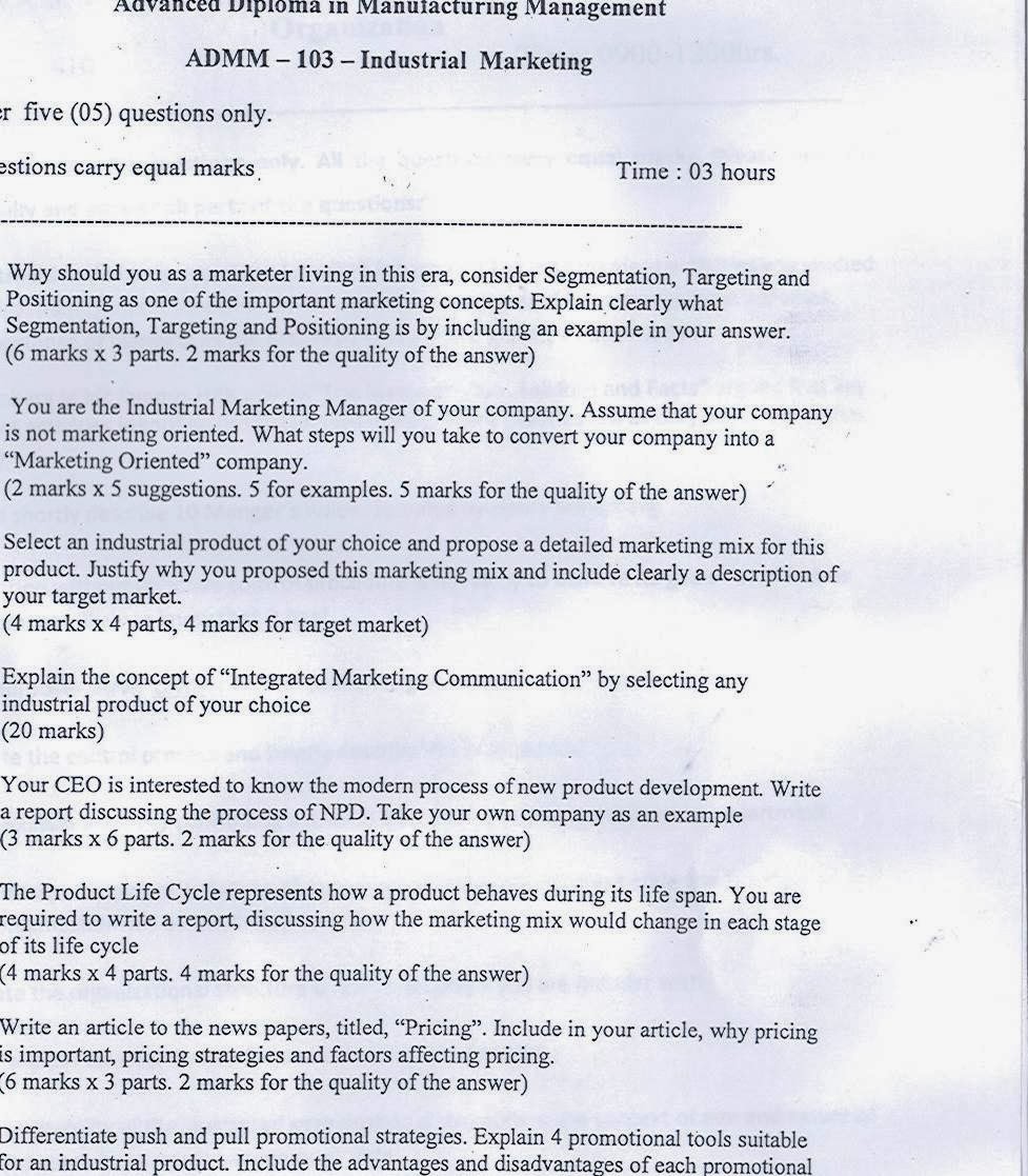 NIBM 2014 Advanced Diploma In Manufacturing Management: Hi Friends I ...