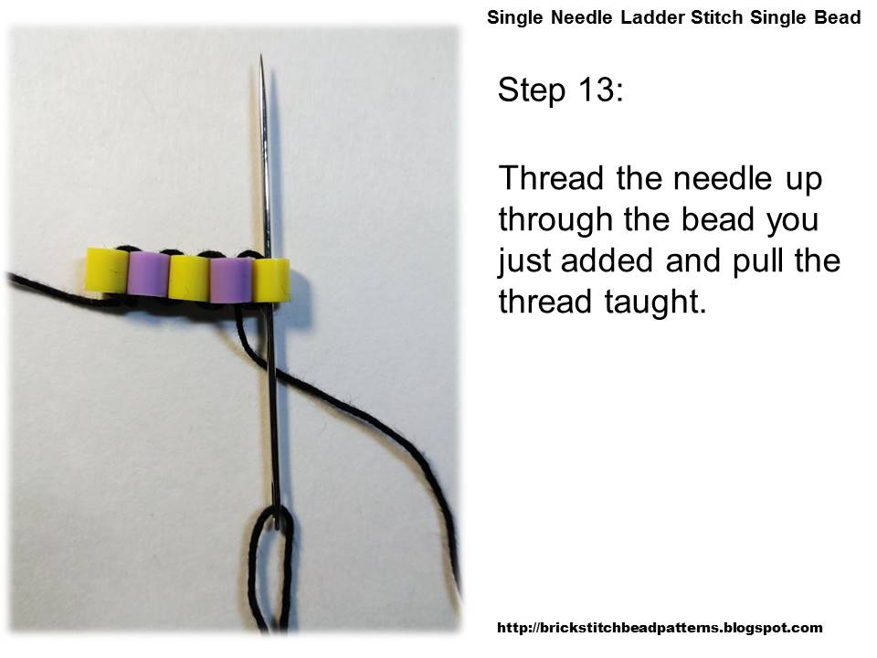 Brick Stitch Bead Patterns Journal: Single Needle Ladder Stitch Single ...
