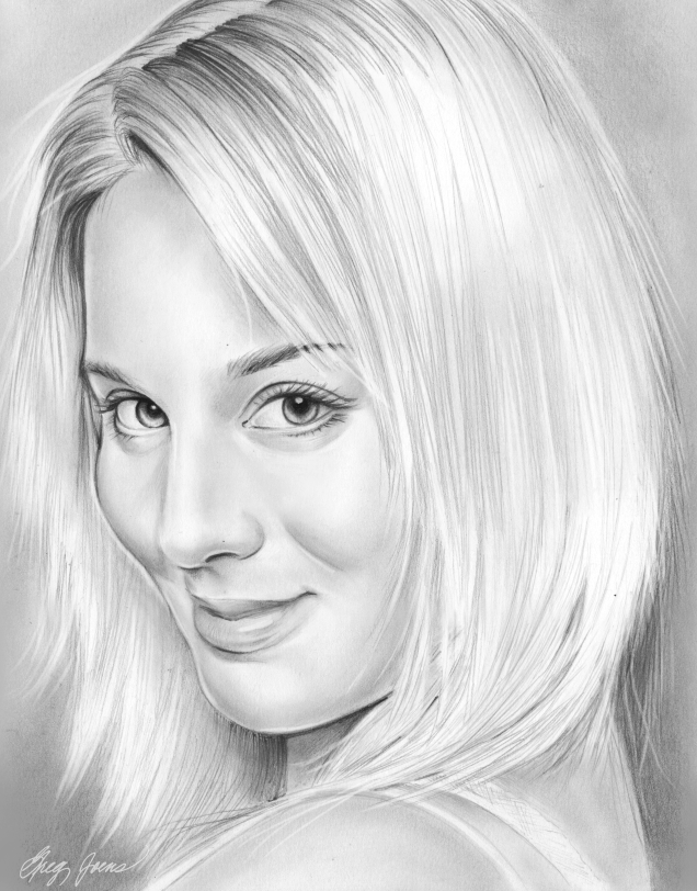 Sketch of the Day: Kaley Cuoco aka Penny, The Big Bang Theory
