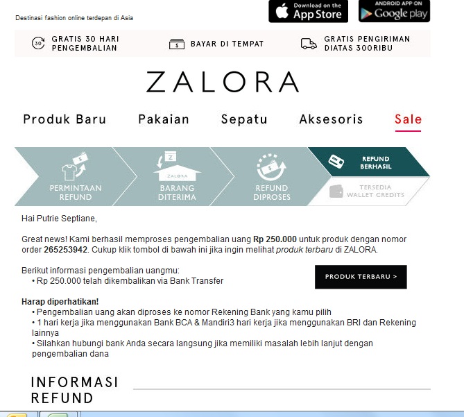 Review Berbelanja di Zalora