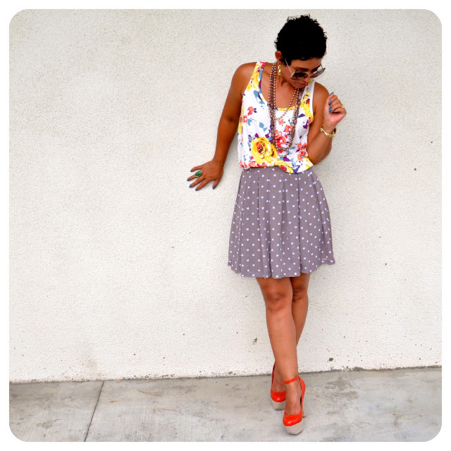 Mixed Prints Look: Flowers + Dots |Fashion, Lifestyle, and DIY