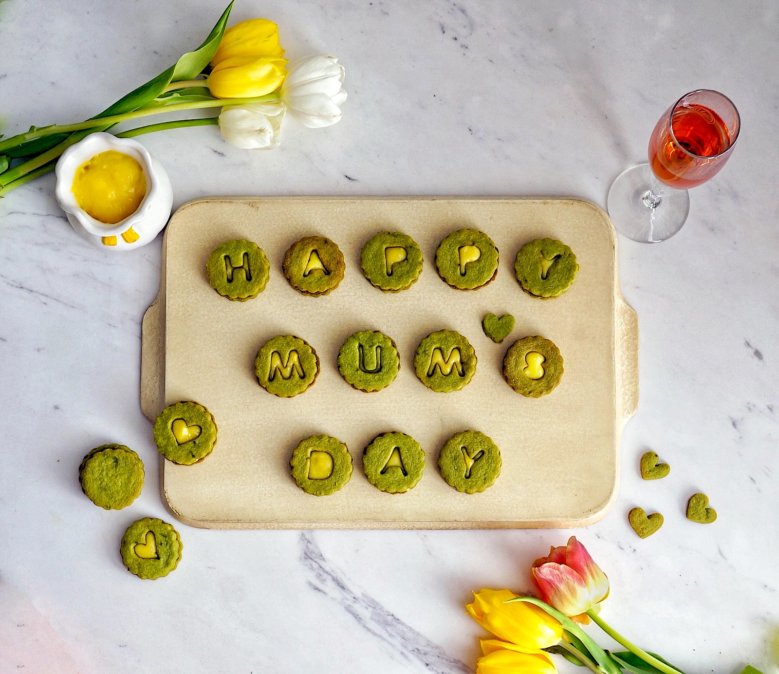 Miss Hangrypants: Matcha Linzer Cookies with Lemon Curd