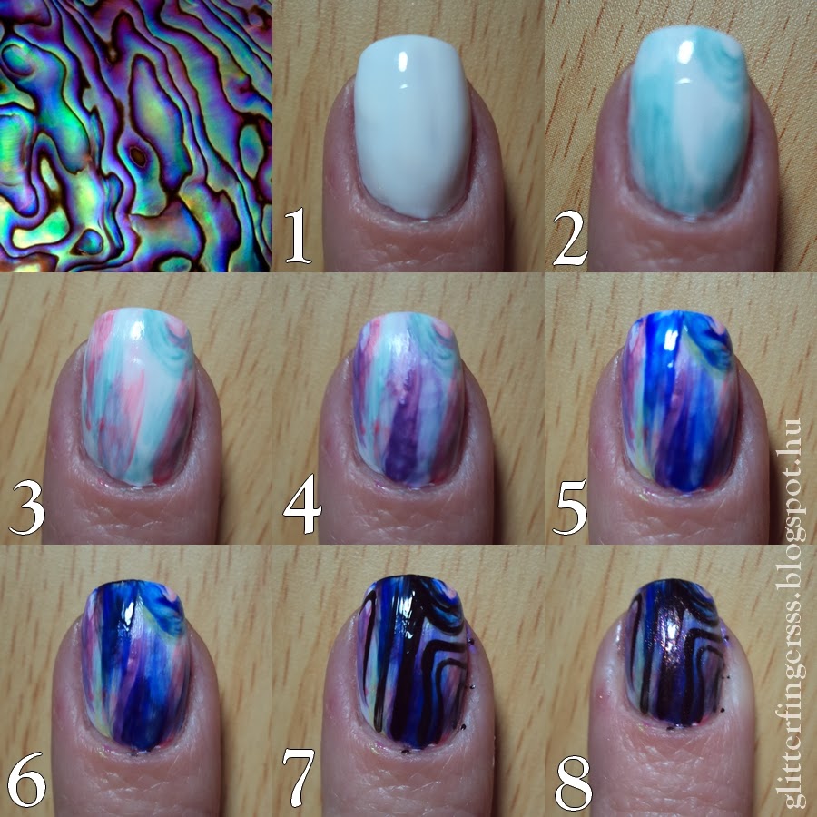 TUTORIAL | Abalone nail art ~ Glitterfingersss in english