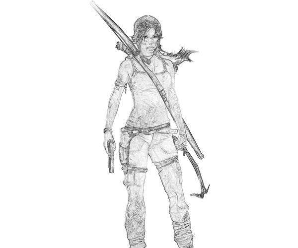 Lara Croft Coloring Pages Coloring Pages