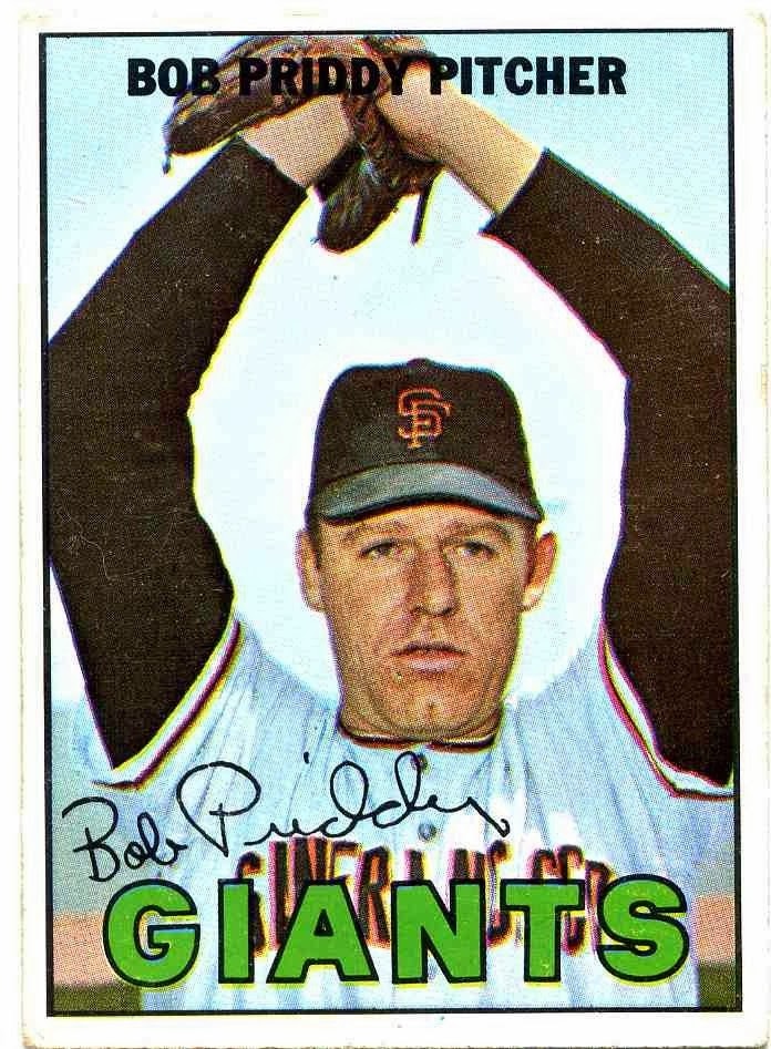 1967 Topps Baseball Set: # 26 Bob Priddy and the STRANGE '67 Topps San ...