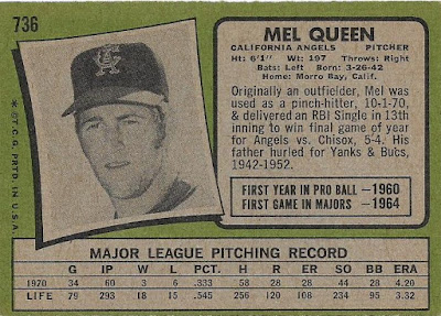 Topps 1971: no. 736 - mel queen