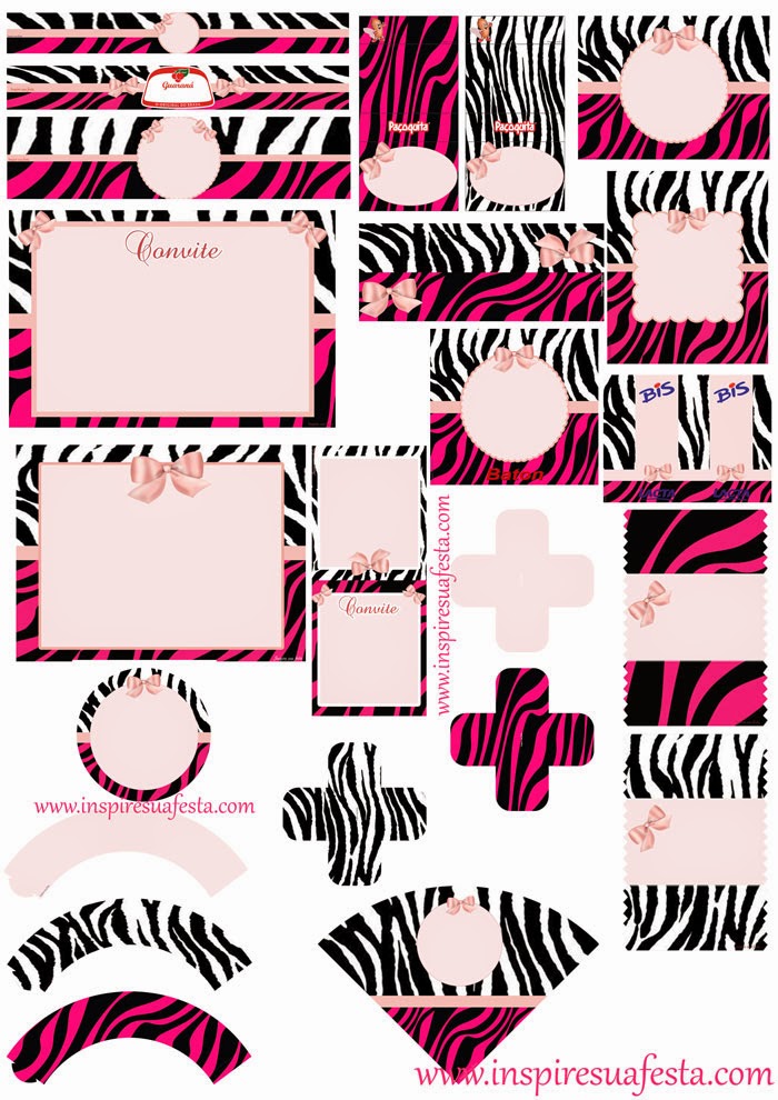 Zebra and Pink Free Printable Kit. - Oh My Fiesta! in english