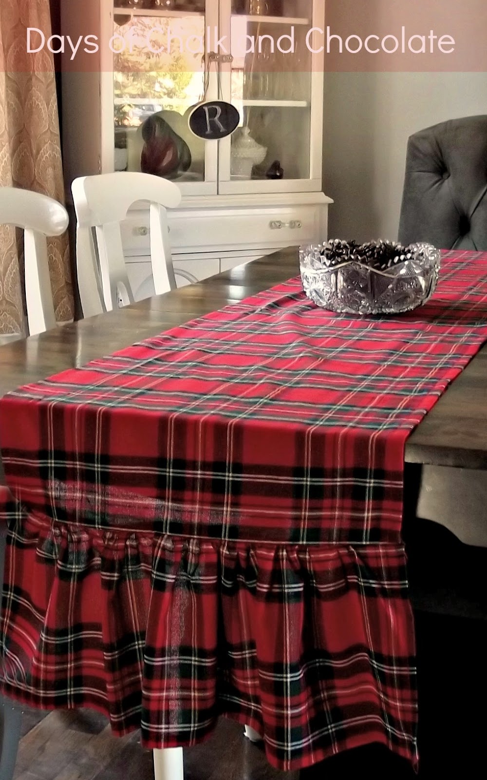 Red Plaid Runner (Christmas Decor) | Days of Chalk and Chocolate