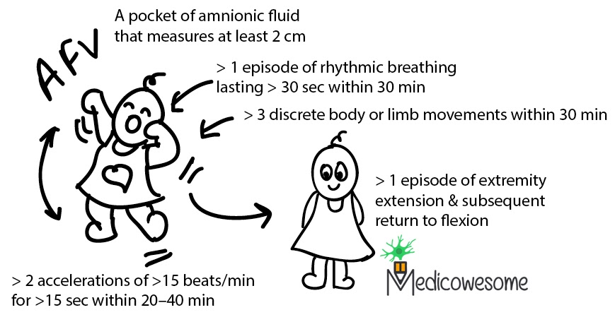Medicowesome: Nonstress test and biophysical profile mnemonic video notes