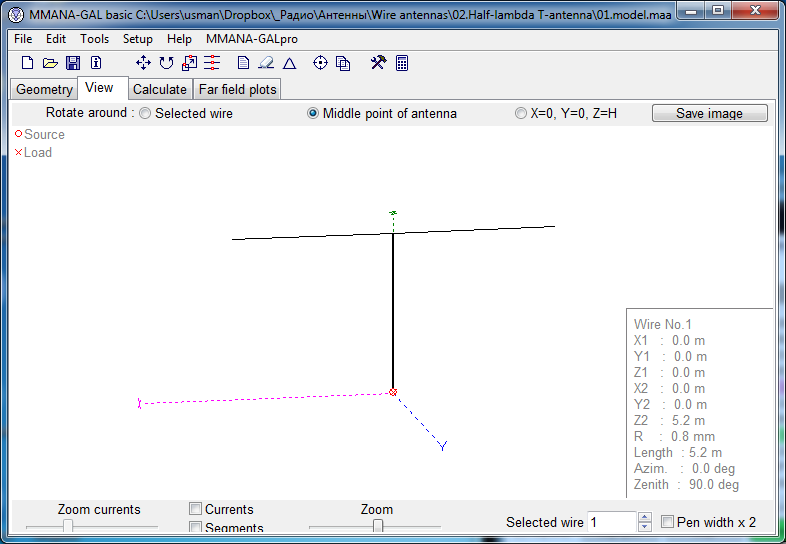 HamStudio UT8UU: The Half-Lambda T-antenna