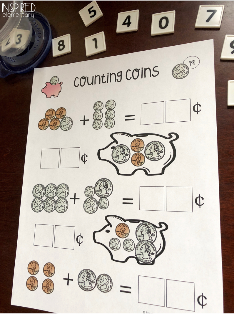 Counting Coins Activities · Inspired Elementary