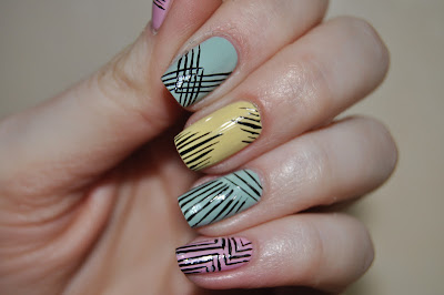 Graphic Lines nail art | Abbienail