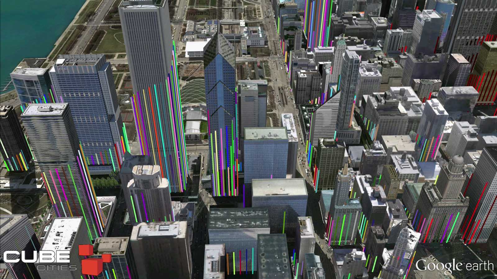 Cube Cities Blog: The Chicago Loop Skyline as a 3D Bar Chart for Buildings
