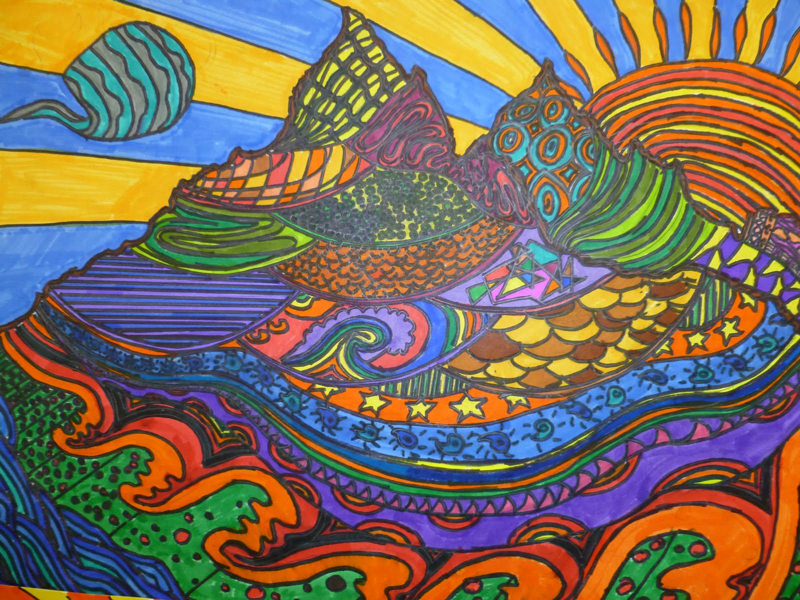 Summit Academy Loves Art!: 6th grade Landscapes