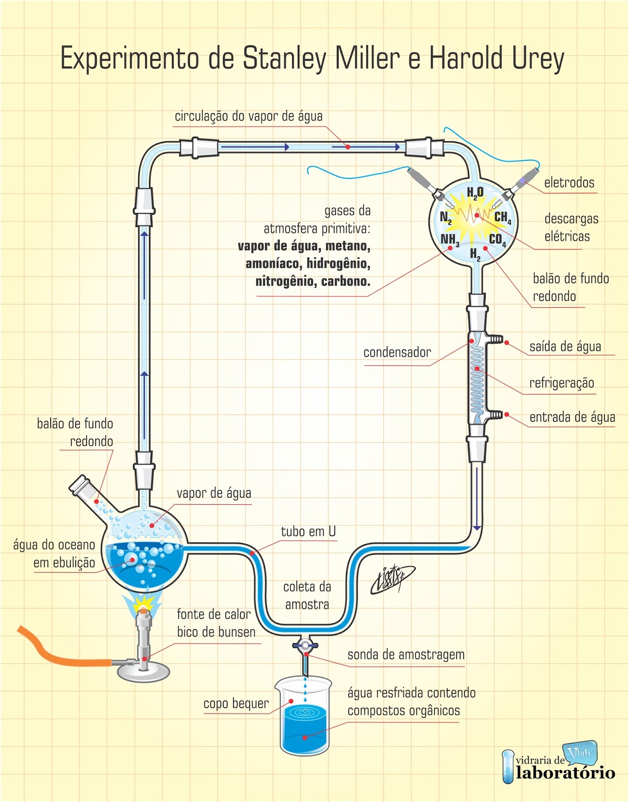 Desenho e Quadrinhos: O Experimento de Miller e Urey