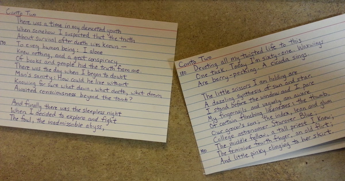 Natural Philosophy: Pale Fire Poem on Index Cards