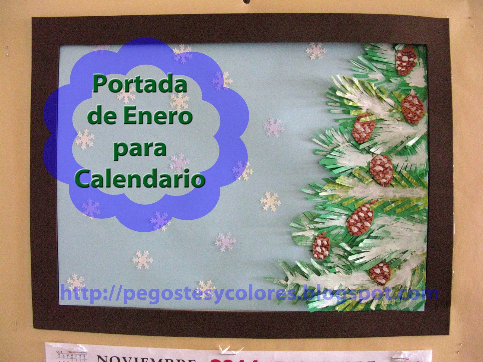 Pegostes y Colores: Portada de Enero para Calendario
