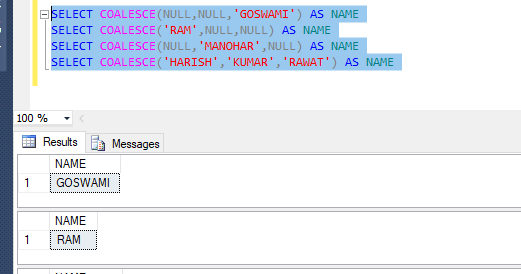What is COALESCE Function in SQL Server?
