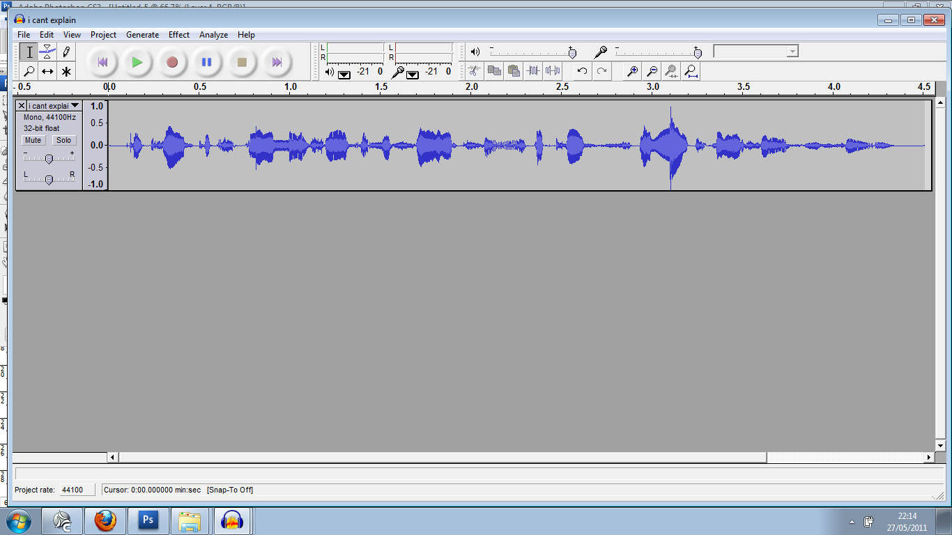 Victoria's interactive media experience: audacity screenshots