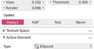 Small Blender Things: Change the radius and type of metaball elements