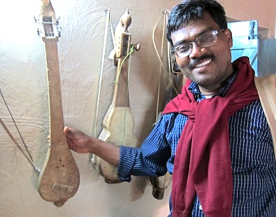 Traditional music instruments of the Santals at the Museum of Santal ...
