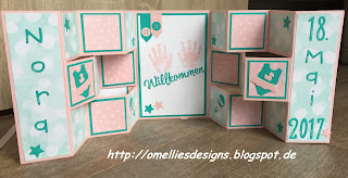 Omellie's Designs: Double Tri Shutter Card Baby