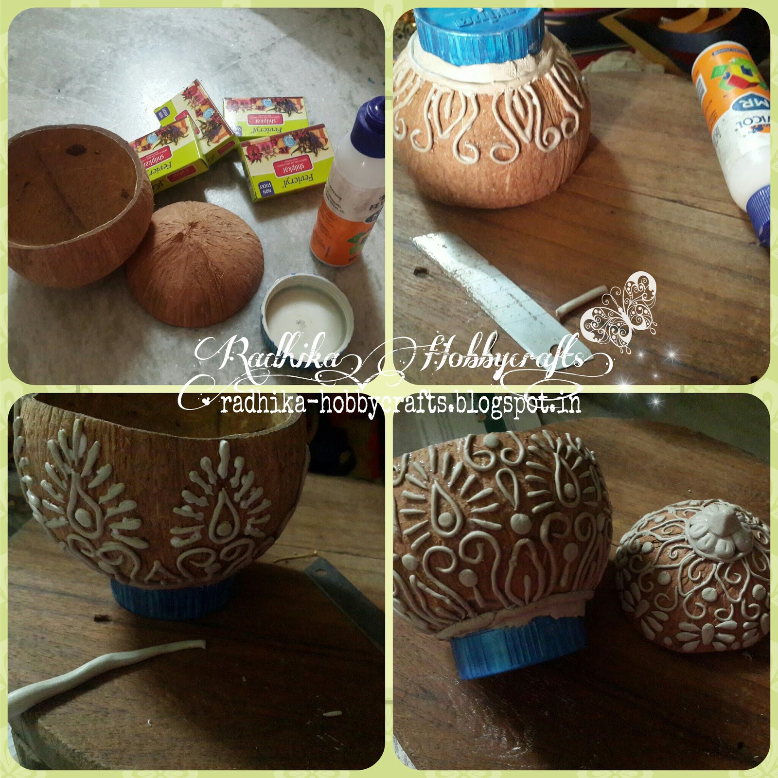 Hobby Crafts :): Coconut shell box