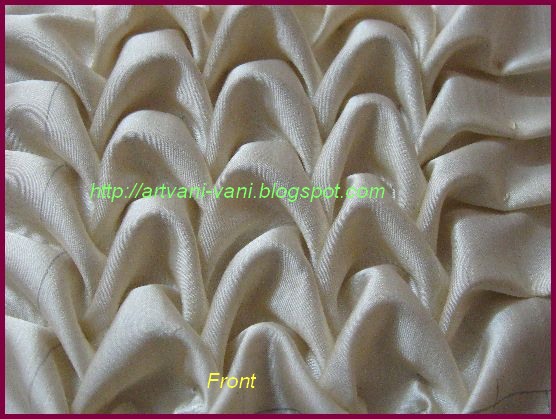 Vani's blog 2 : Canadian smocking by joining 2 points Shell design