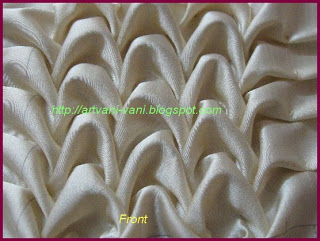 Vani's blog 2 : Canadian smocking by joining 2 points Shell design