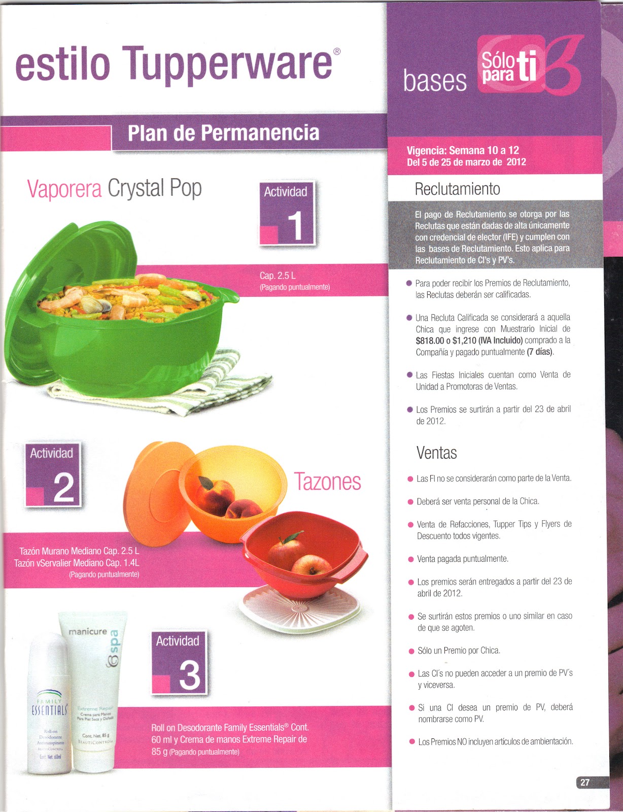 Tupperware Unidad Isabella CI Marlene