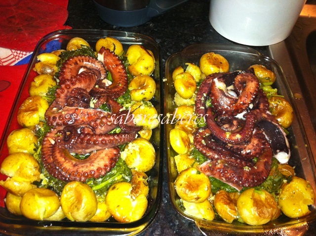 Sabor e Saberes: Polvo da consoada acompanhado com Grelos de Nabo ...