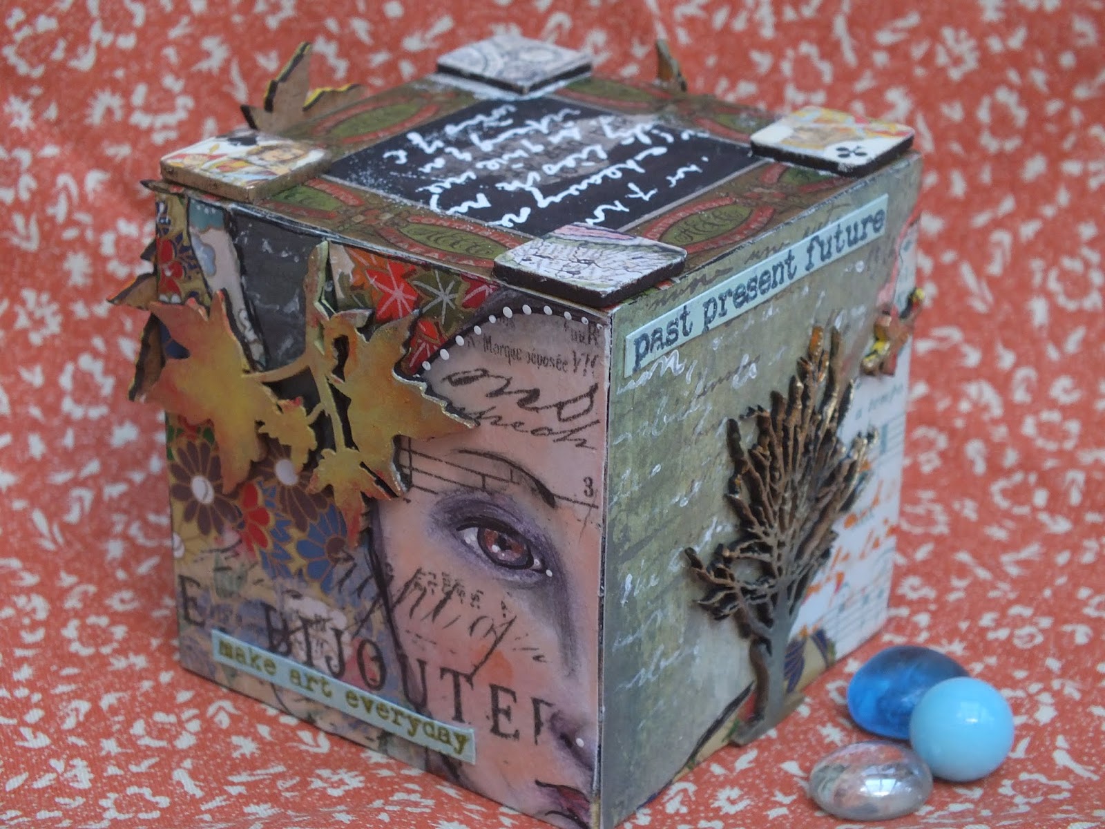 Calico Craft Parts: Autumn Washi Tape Cube by Julie Ann