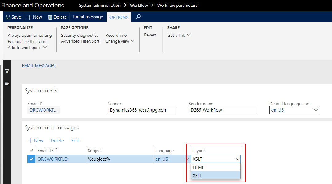 D365 for Ops System Email Template Setup - HTML vs. XSLT - Microsoft ...