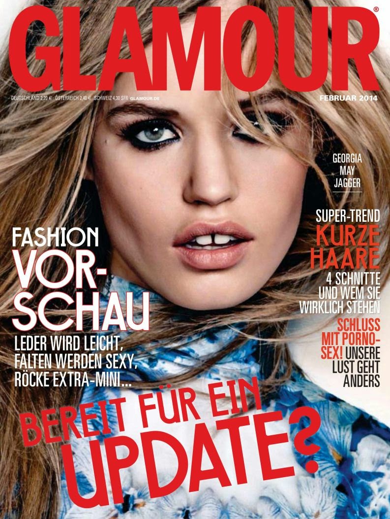 Georgia May Jagger Glamour Germany Magazine Cover February 2014 HQ ...