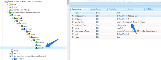 Experiencing Adobe Experience Manager (AEM, CQ): AEM 65 - Select One checkbox across Multifield ...