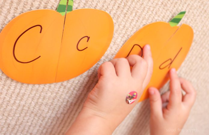 Alphabet Pumpkin Puzzles | School Time Snippets