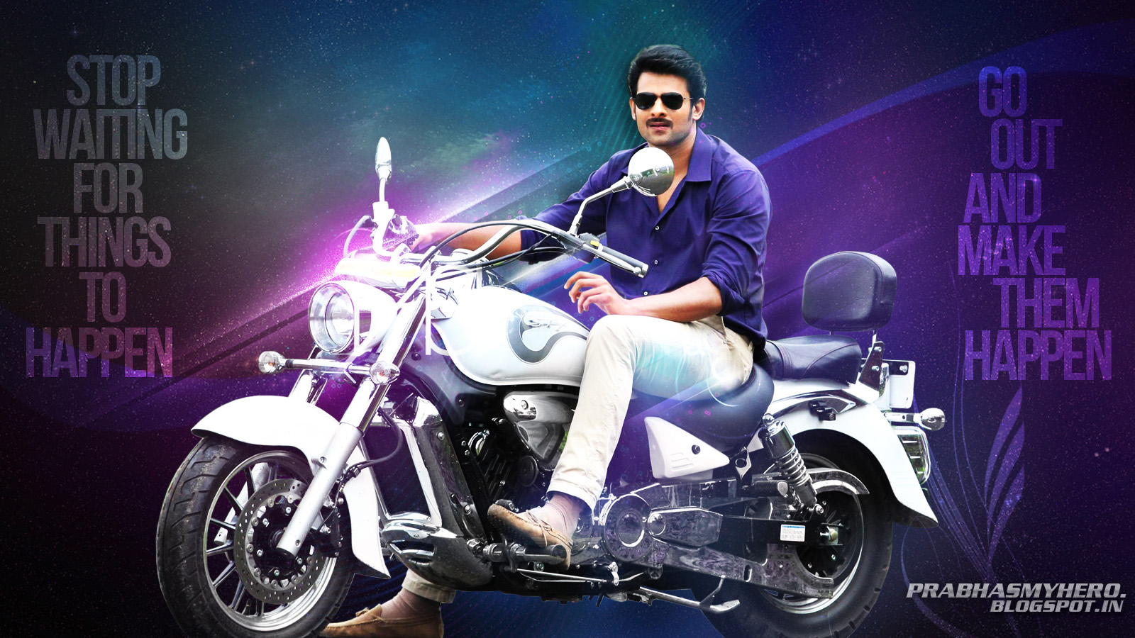PrabhasMyHero Blog: Prabhas on Bike - Widescreen Wallpaper