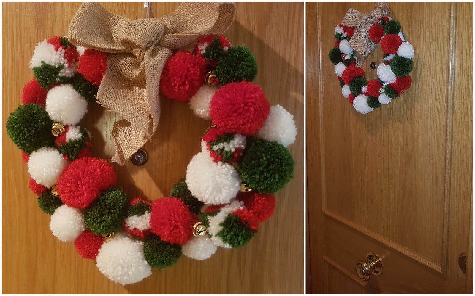 Pacto de Tres: Corona de pompones DIY de Navidad