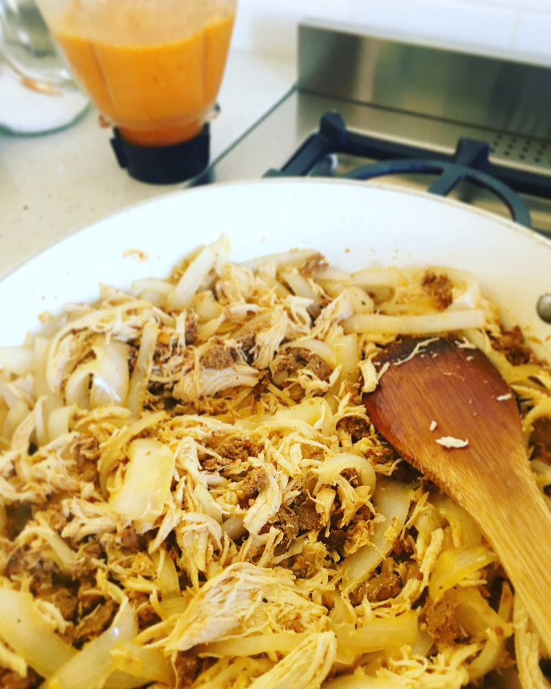 Tinga de pollo - Delirios de Cocina