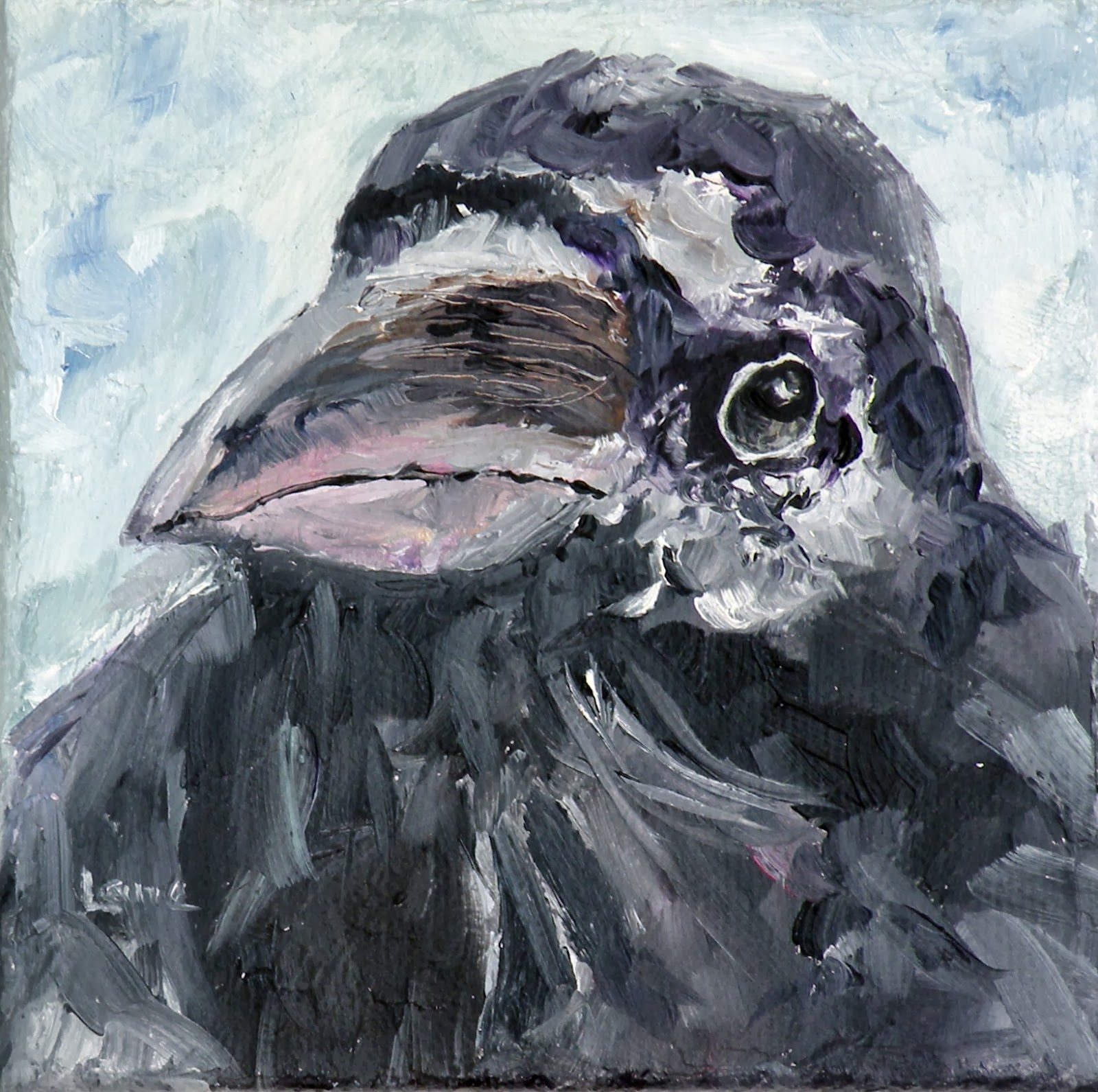 ART FOR LIFE: "THE EYE OF THE RAVEN" ORIGINAL OIL ON TEXTURED GALLERY ...