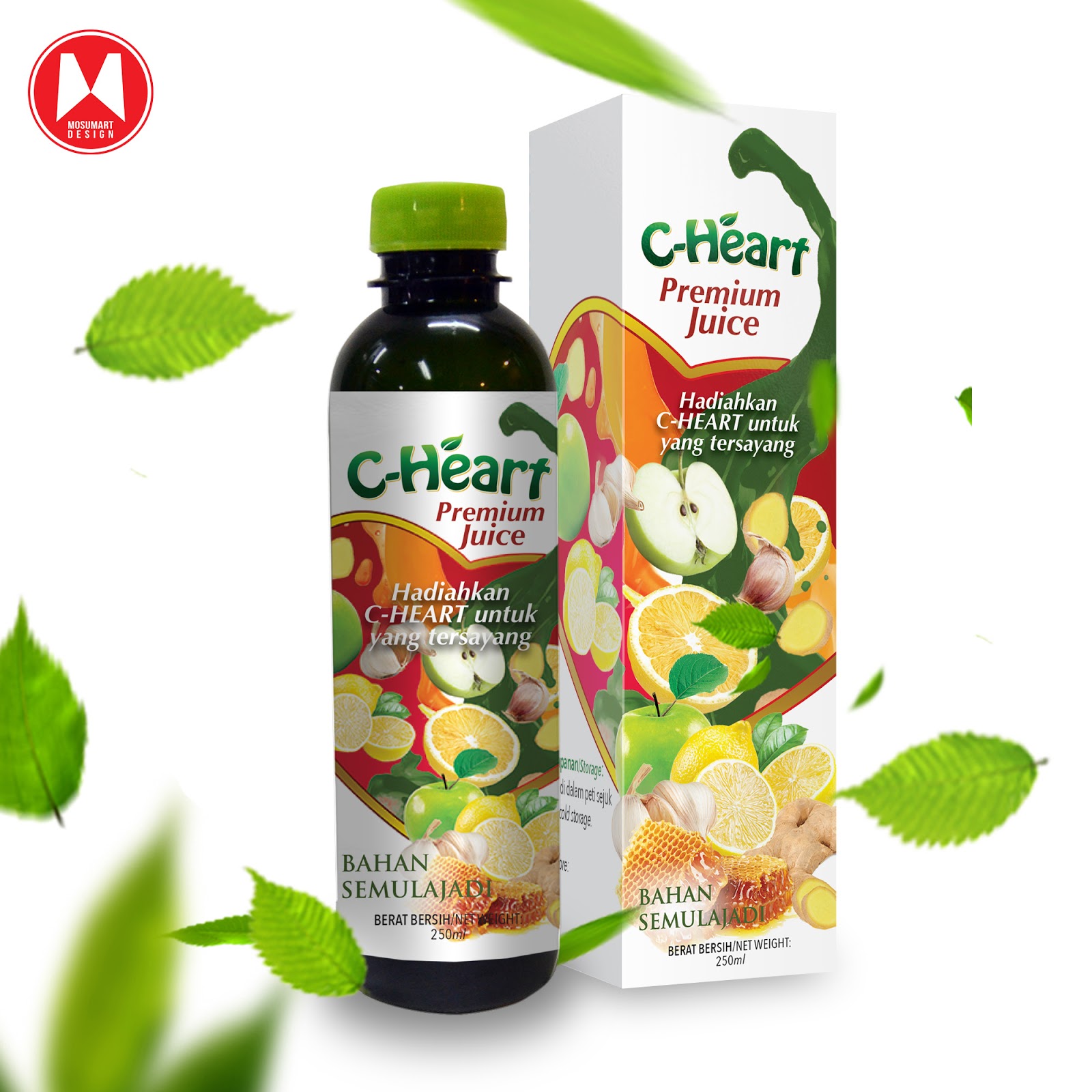 DESIGN & CETAK KOTAK JUS C-HEART PREMIUM – Mosumart Design