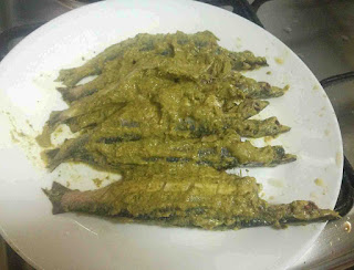 GREEN FISH MASALA FRY - HEALTHY FRIED FISH WITH VERY LESS OIL