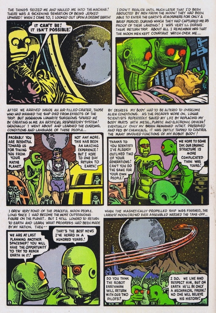 The Great Comic Book Heroes: Basil Wolverton's "The Man On The Moon"