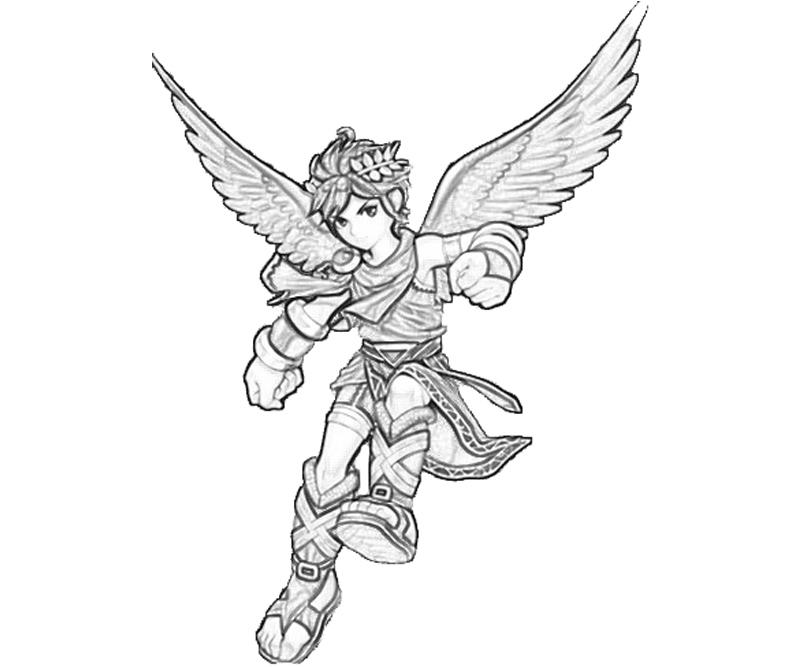 Dark Pit Coloring Page Coloring Pages