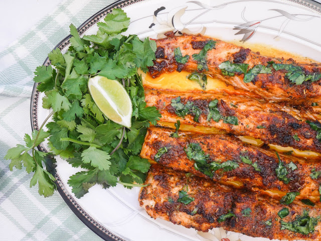 This Muslim Girl Bakes: Grilled Salmon with Lime Coriander Butter.